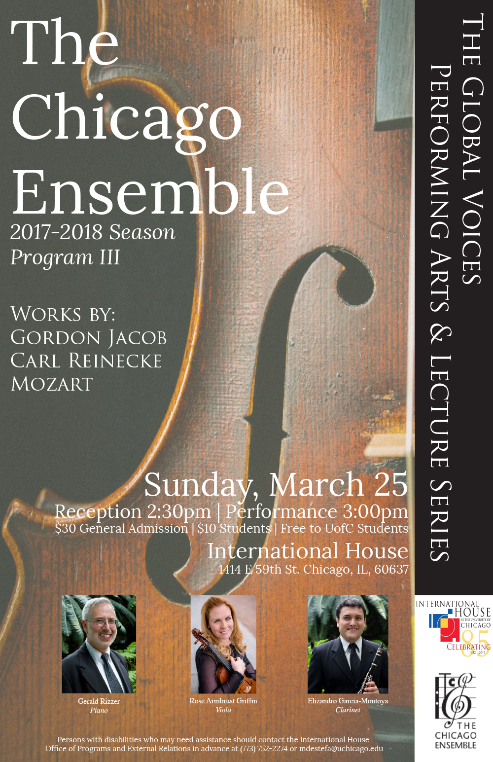 The Chicago Ensemble 41st Season Program III International House