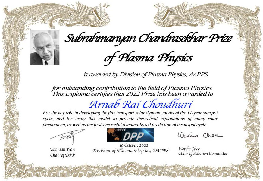 UChicago Alumnus Professor Arnab Rai Choudhuri selected as 9th Laureate ...