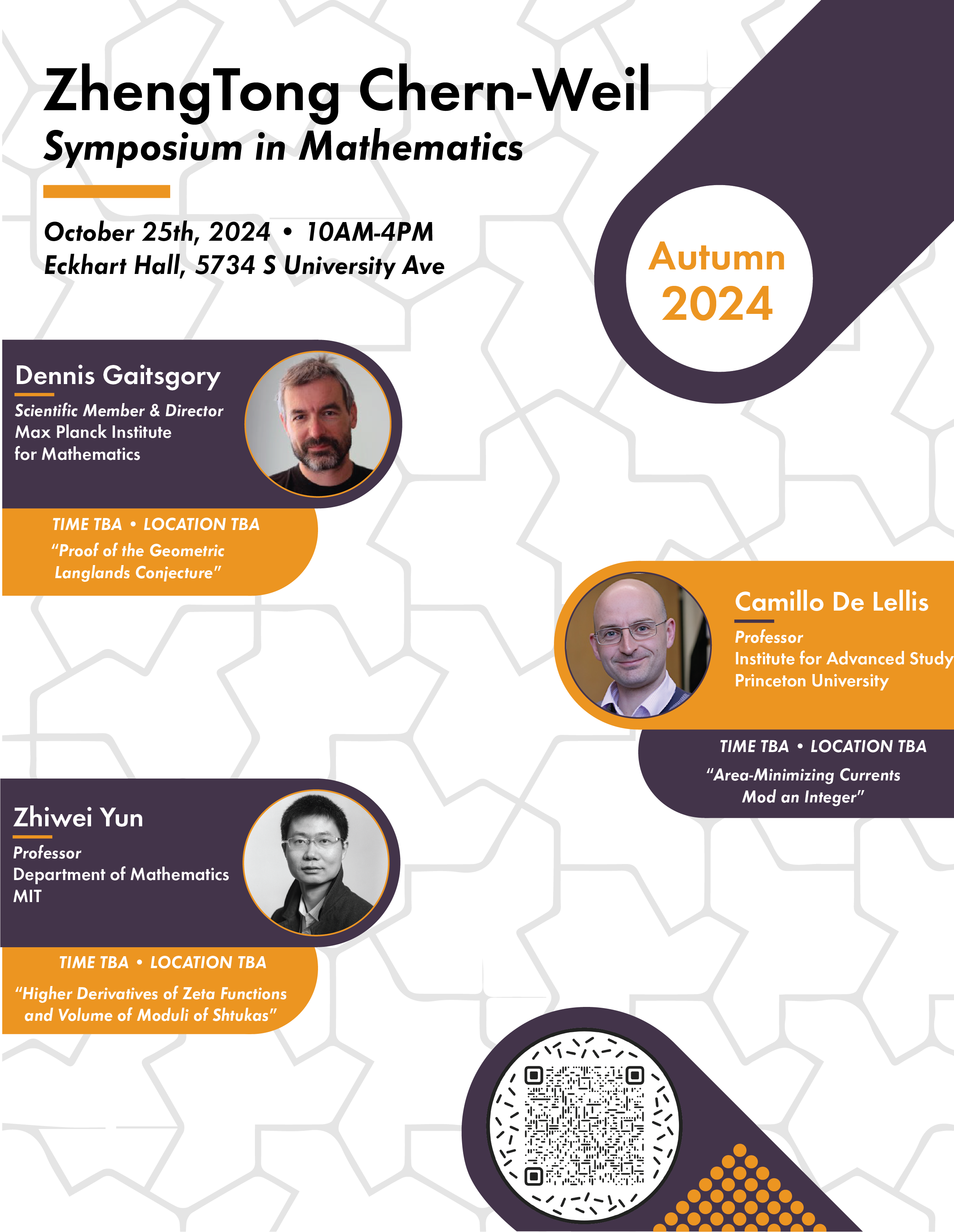 ZhengTong Chern-Weil Symposium | Department of Mathematics | The ...
