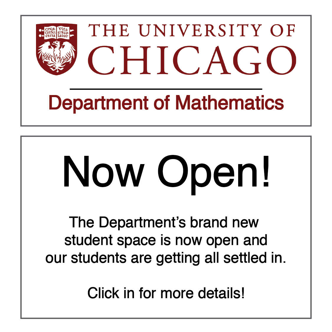 News: Events | Department of Mathematics | The University of Chicago